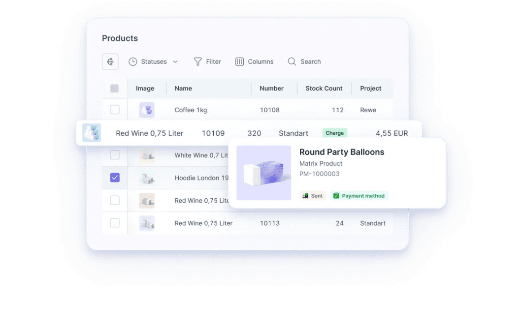 Xentral ERP for item management | Easy data management